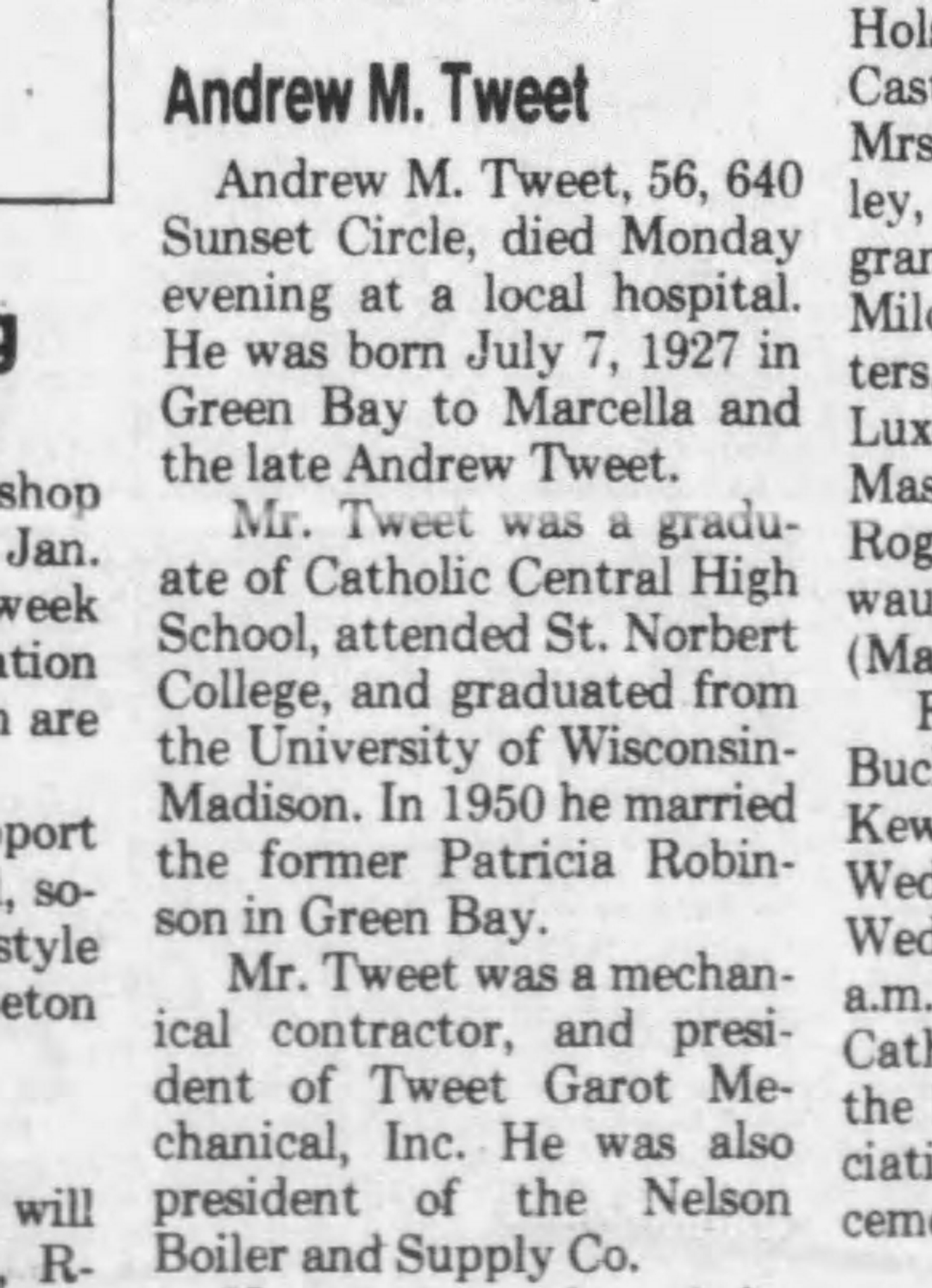 Our History - Tweet Garot